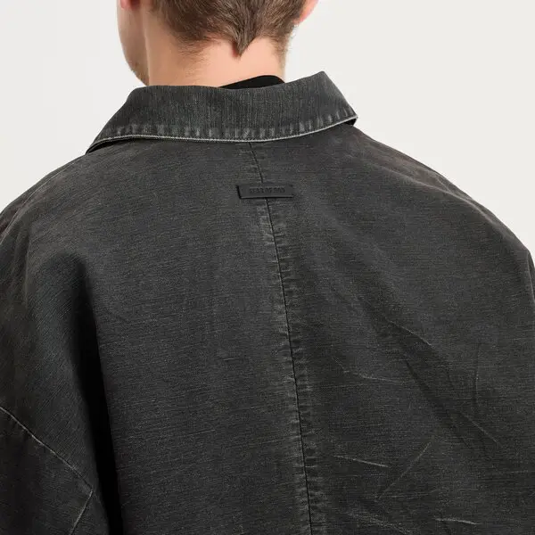 Fear Of God Canvas Utility Shirt Jacket - Washed Black