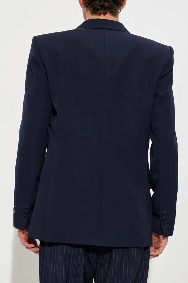 Balmain Double-breasted Blazer With Applique