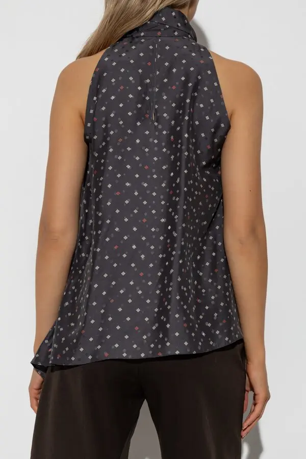 Acne Studios Silk Top With Tie Detail