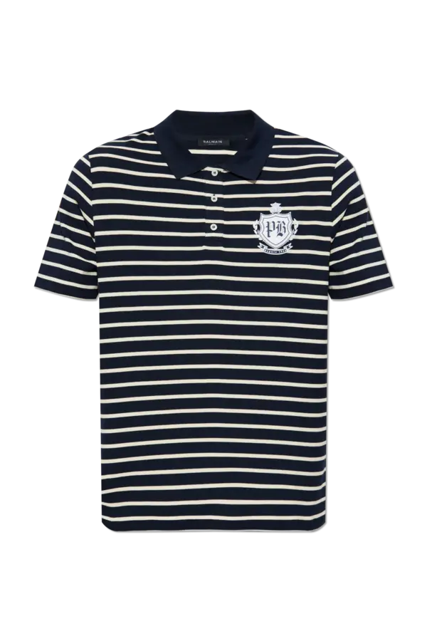 Balmain Striped Pattern Polo