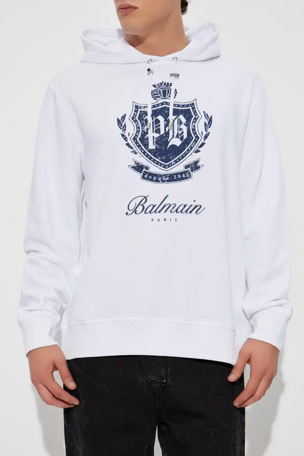 Balmain Logo Crest Hoodie