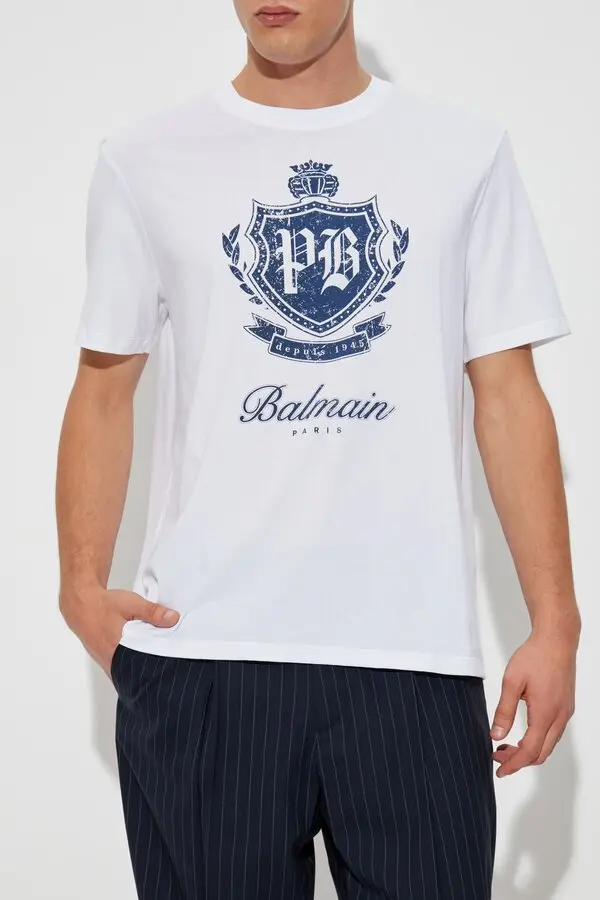 Balmain T-shirt With Printed Logo