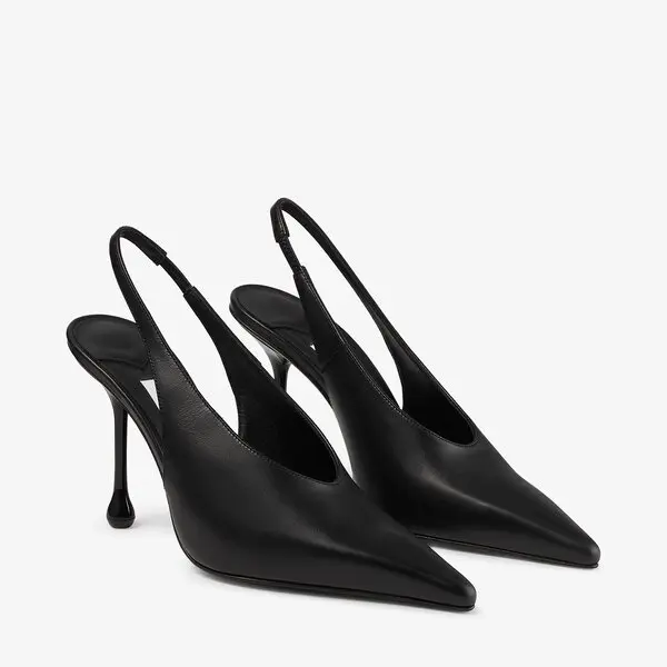 JIMMY CHOO Isa 95 Leather Pumps - Black