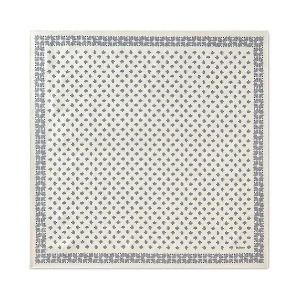 Mulberry Square Scarf - Eggshell Silk Twill