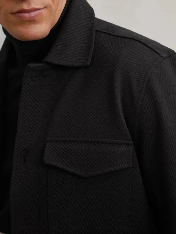 REISS Finley Twill Twin-pocket Overshirt
