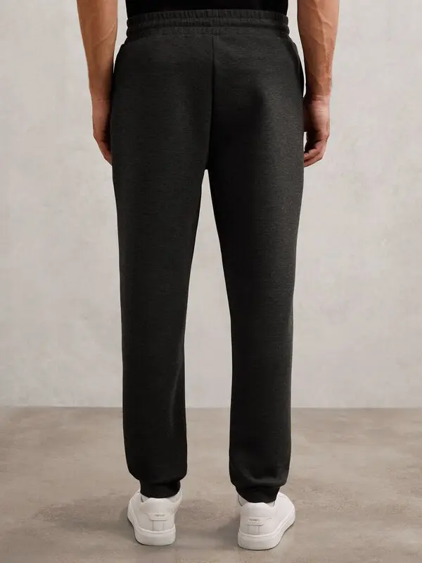 REISS Bell Jersey Drawstring Cuffed Joggers - Charcoal