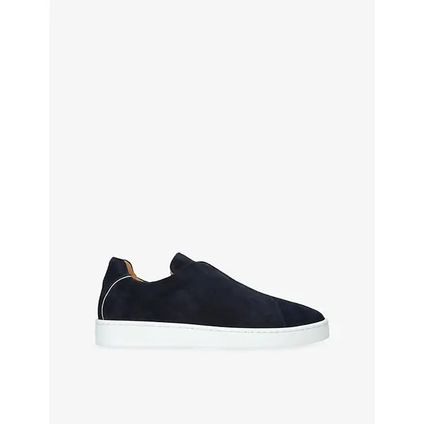 AURELIEN Aur3 Suede Trainers - Navy