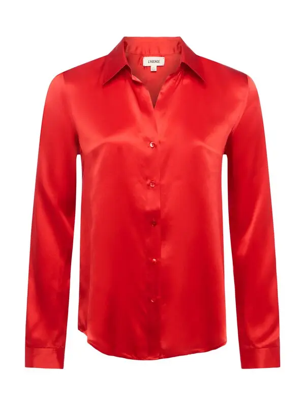 L'Agence Tyler Silk Blouse Top