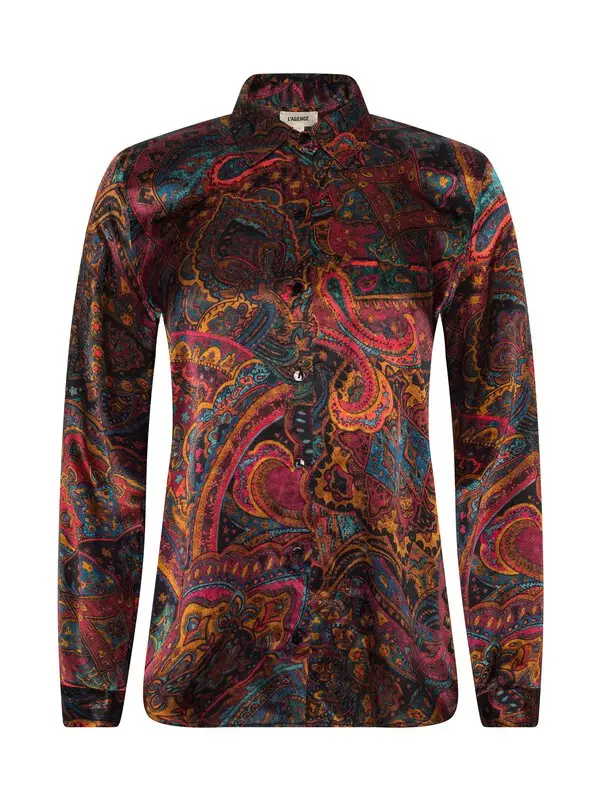 L'Agence Tyler Silk Blouse Top