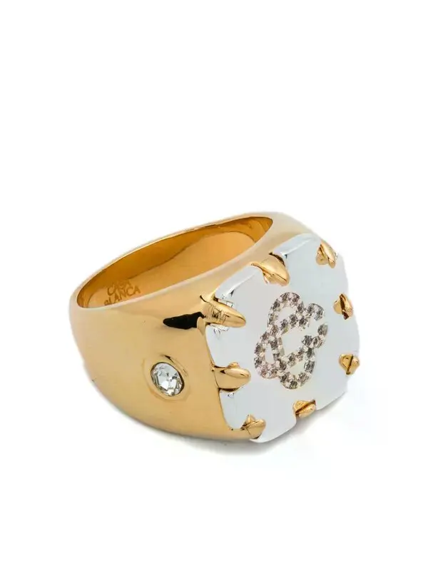 Casablanca Logo-embellished Ring - Gold
