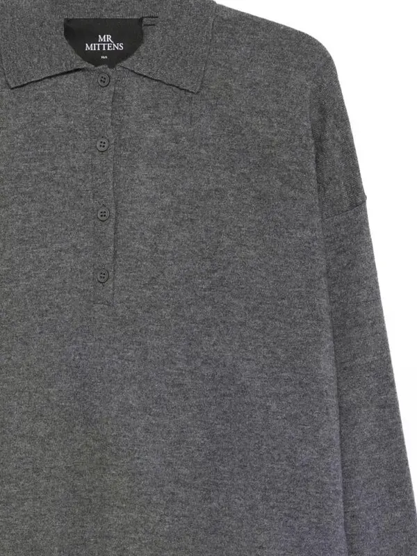 MR MITTENS Gigi Polo-neck Sweater - Grey