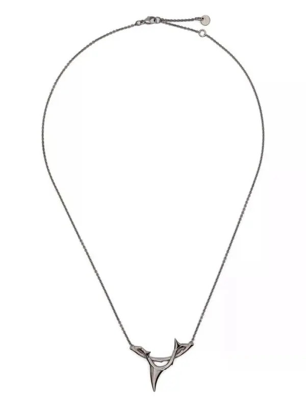 SHAUN LEANE Rose Thorn Branch Pendant Necklace - Silver