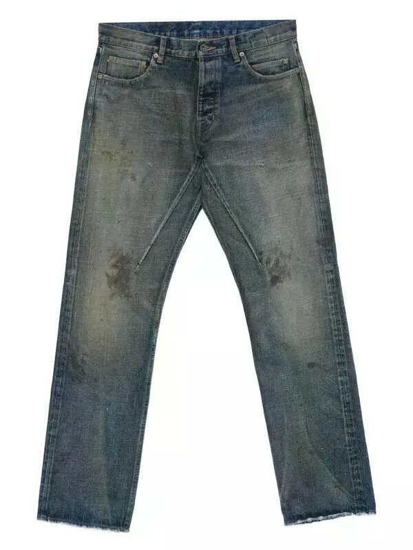 Rick Owens Distressed Straight-leg Jeans - Blue