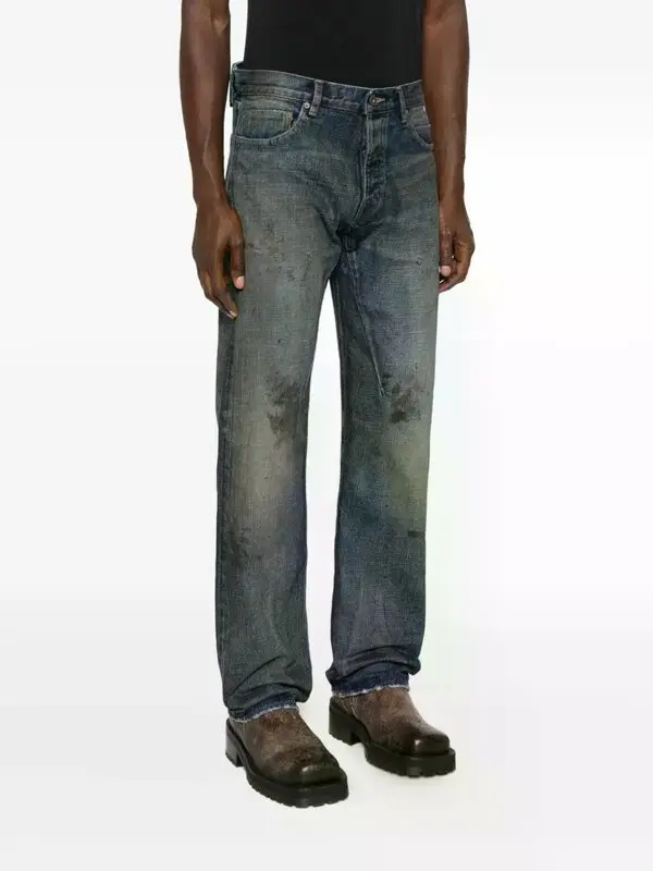 Rick Owens Distressed Straight-leg Jeans - Blue