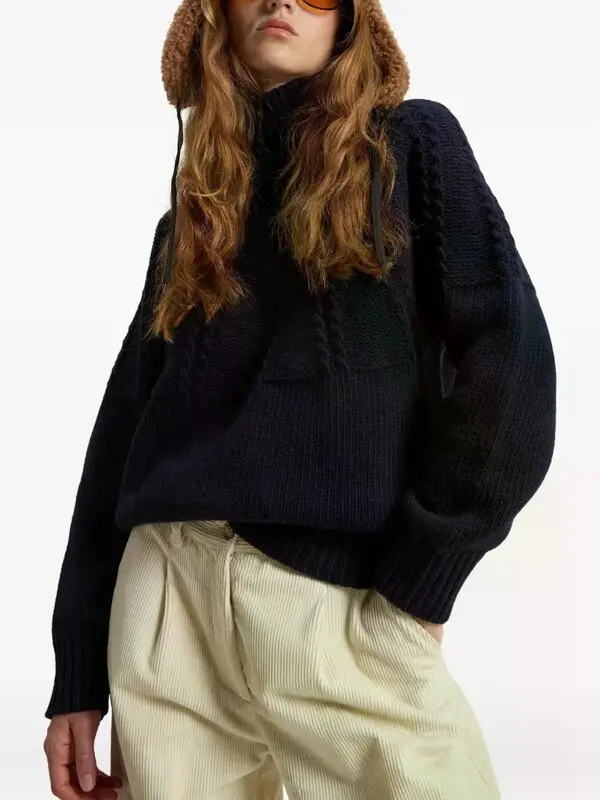 Woolrich Cable-knit Turtleneck Jumper - Blue