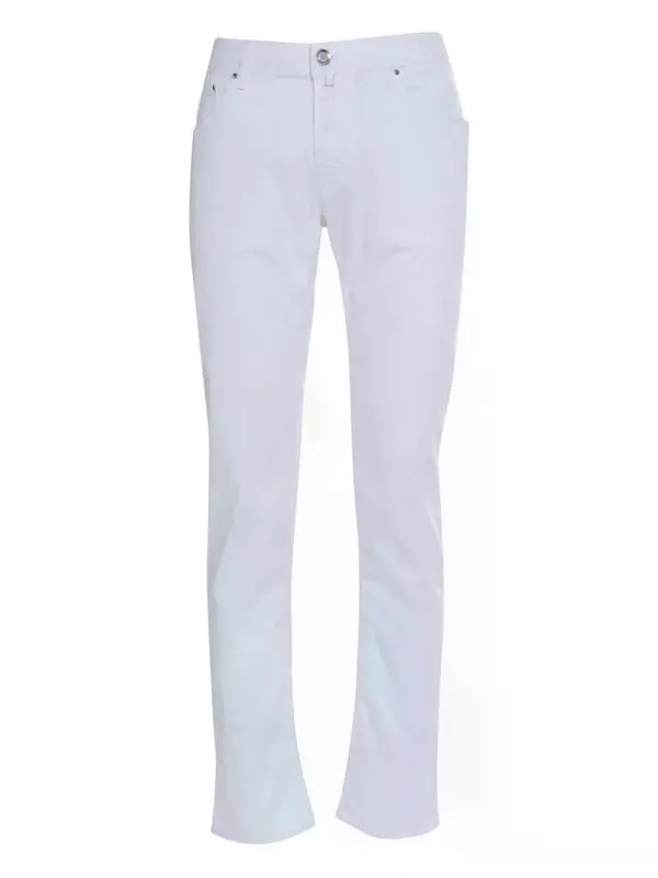 Jacob Cohen Five-pocket Straight Leg Jeans - White