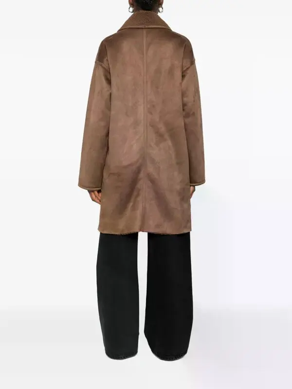 BETTA CORRADI Double-breasted Fleece-lined Coat