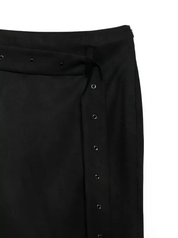 LOW CLASSIC Eyelet-detail Belted Skirt