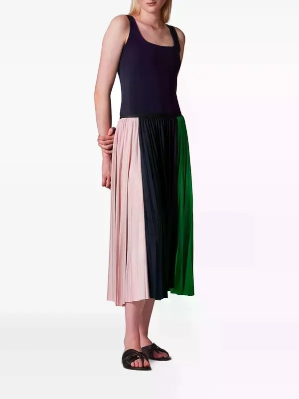 Paul Smith Pleated Panel Midi Skirt