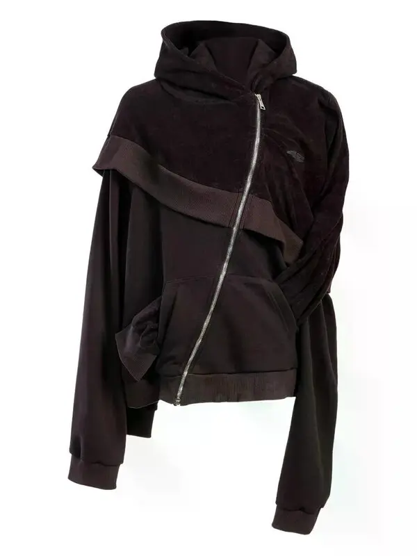 Natasha Zinko Draped Zip-front Hoodie