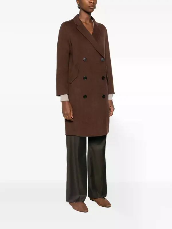 BETTA CORRADI Double-breasted Coat - Brown