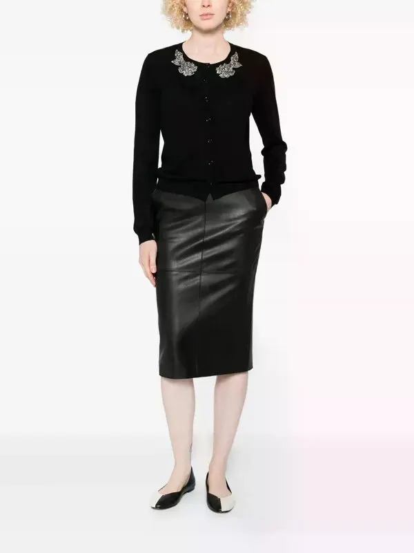 Liviana Conti Embellished Wool Cardigan