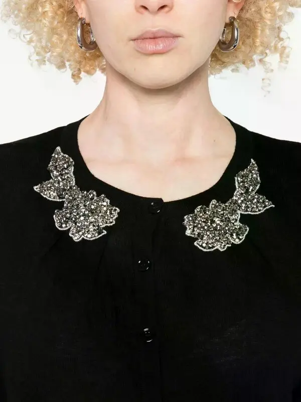 Liviana Conti Embellished Wool Cardigan