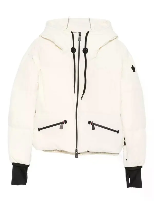 Moncler Hooded Zip-up Jacket - Neutrals