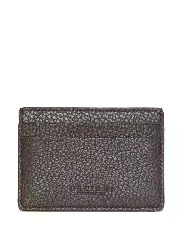 ORTIGNI Hammered-leather Logo Cardholder