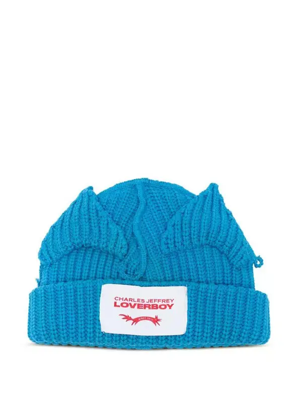 CHARLES JEFFREY LOVERBOY Pop Up-ears Beanie - Blue
