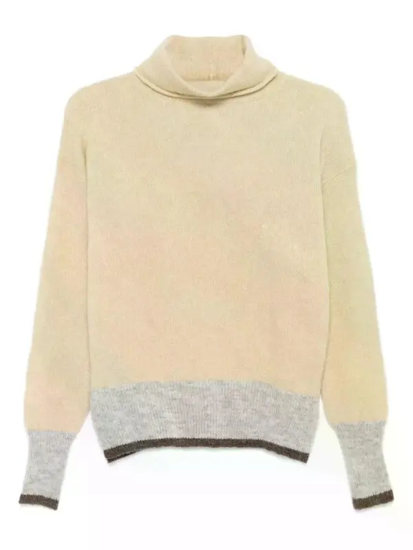WHYCI Panelled Roll-neck Sweater