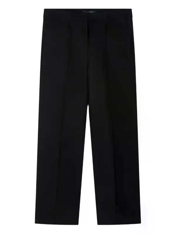 Max Mara Cotton-blend Trousers With Seam Detail