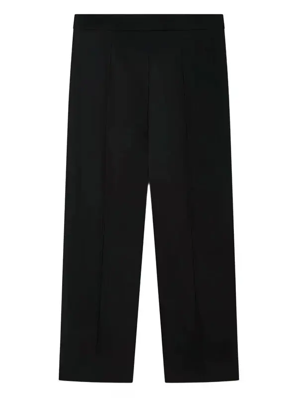 Max Mara Cotton-blend Trousers With Seam Detail