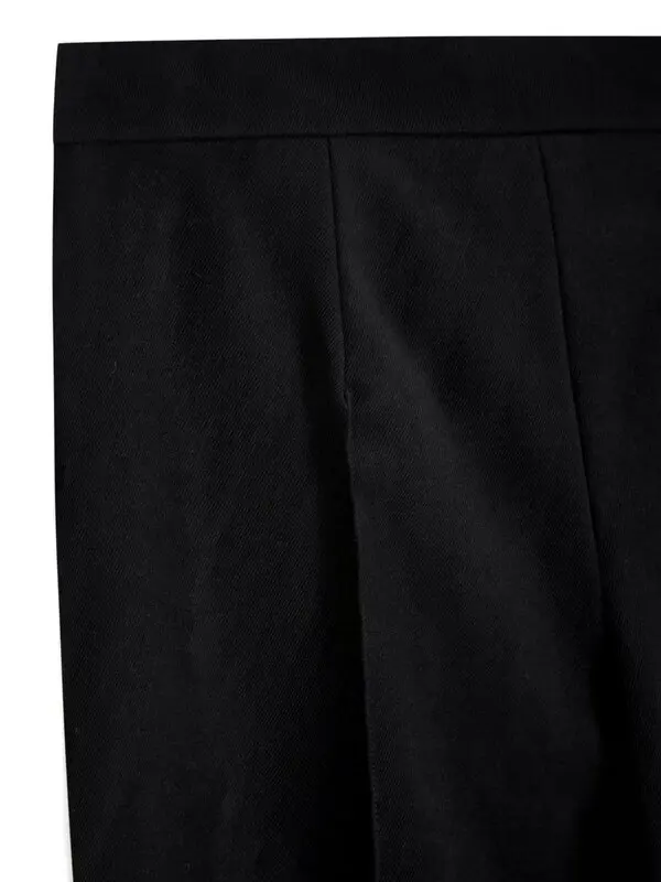 Max Mara Cotton-blend Trousers With Seam Detail