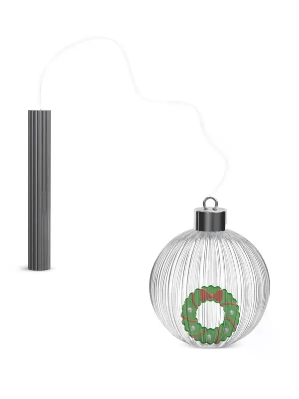 ICHENDORF MILANO Wreath-design Glass Bauble - White
