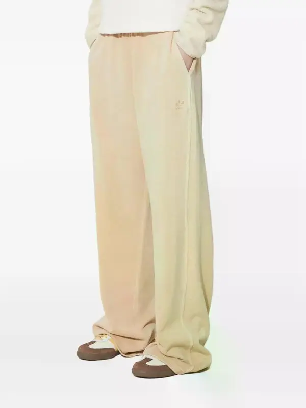 Adidas Logo-embroidered Track Pants - Neutrals