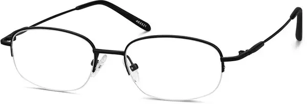 Zenni Classic Oval Half Rim Eyeglasses - Black