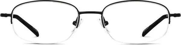 Zenni Classic Oval Half Rim Eyeglasses - Black