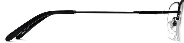 Zenni Classic Oval Half Rim Eyeglasses - Black