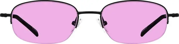 Zenni Classic Oval Half Rim Eyeglasses - Black