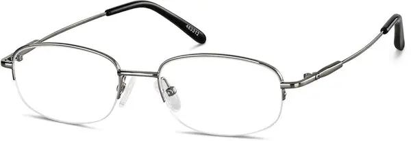 Zenni Classic Oval Half Rim Eyeglasses - Gray