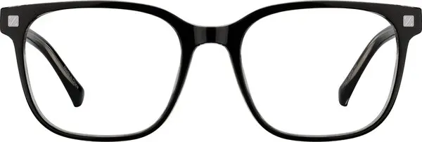Zenni Square Full Rim Frame With Snap-on Sunlens - Black