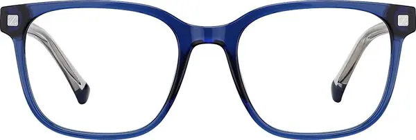 Zenni Square Full Rim Frame With Snap-on Sunlens - Blue