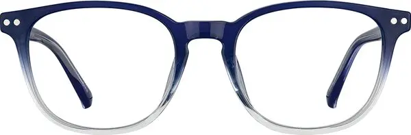 Zenni Square Full Rim Frame With Snap-on Sunlens - Blue