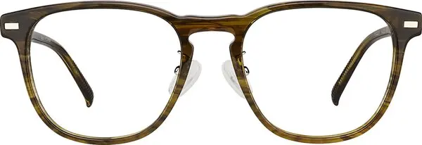 Zenni Square Full Rim Frame With Snap-on Sunlens - Brown