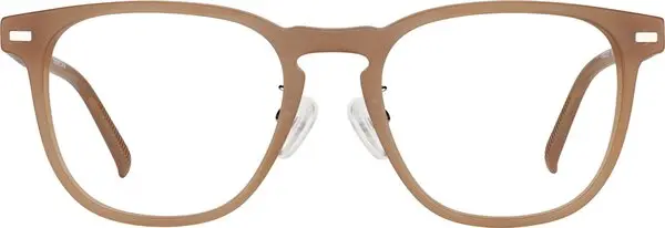 Zenni Square Eyeglasses With Snap-on Sunlens - Taupe