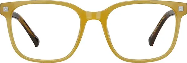 Zenni Square Full Rim Frame With Snap-on Sunlens - Yellow