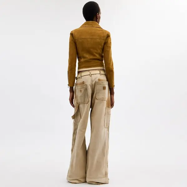 COACH Asymmetrical Suede Moto Jacket