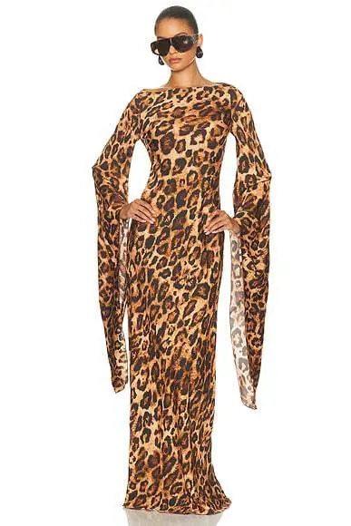 HELSA The Rosalind Dress - Leopard