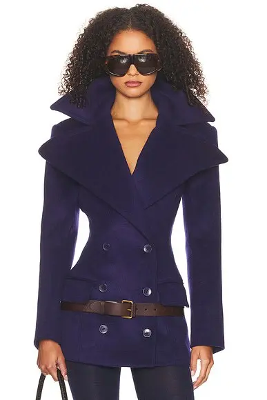 HELSA Dramatic Collar Pea Coat